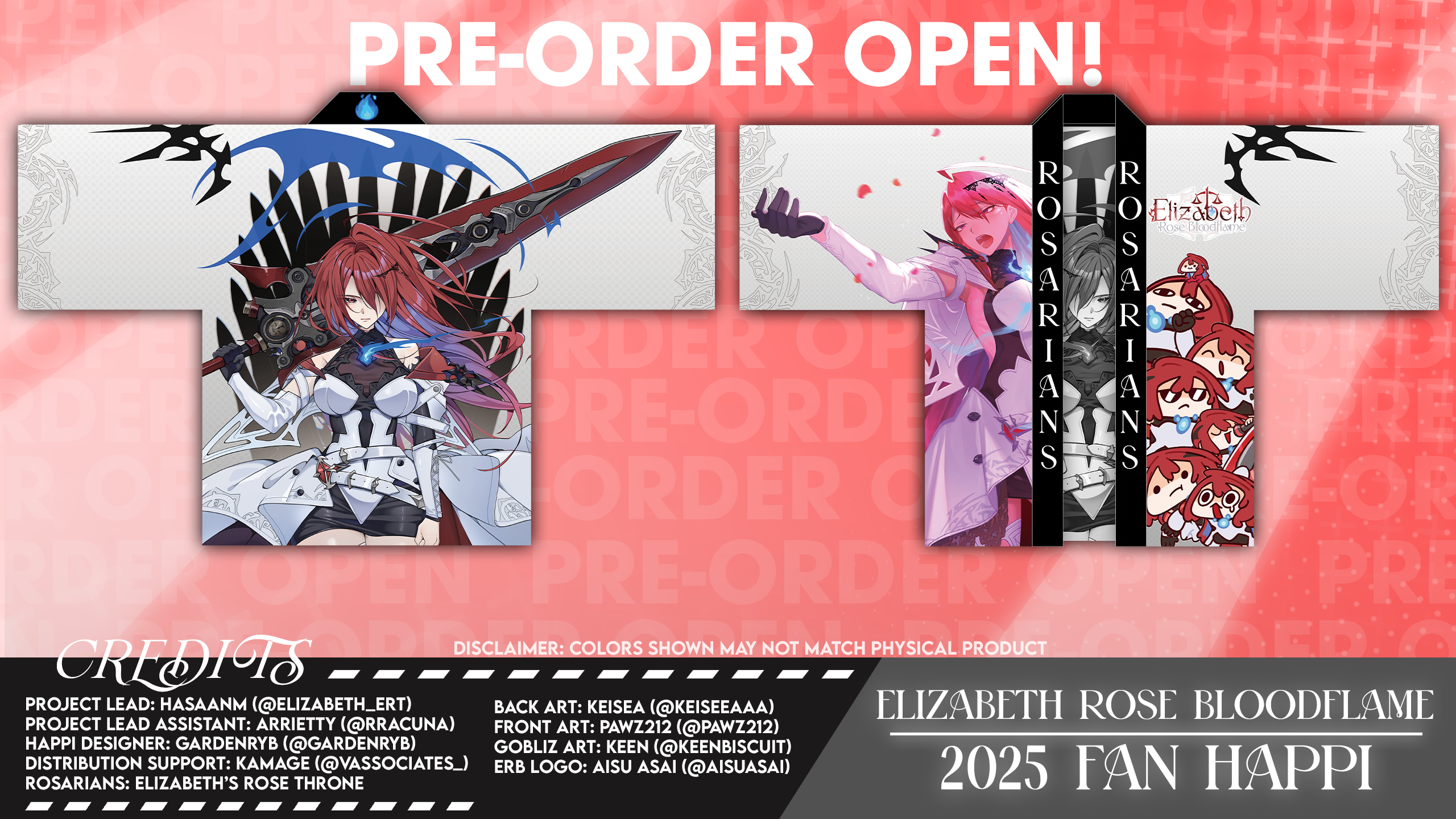 [Preorder] Unofficial Elizabeth Rose Bloodflame Fan Happi – vAssociates